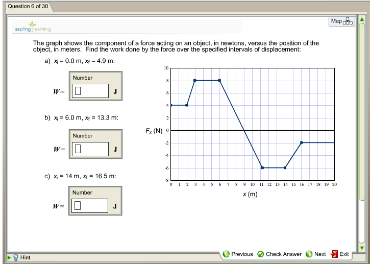 Solved Question 6 of 30 Map deb pling The graph shows the | Chegg.com