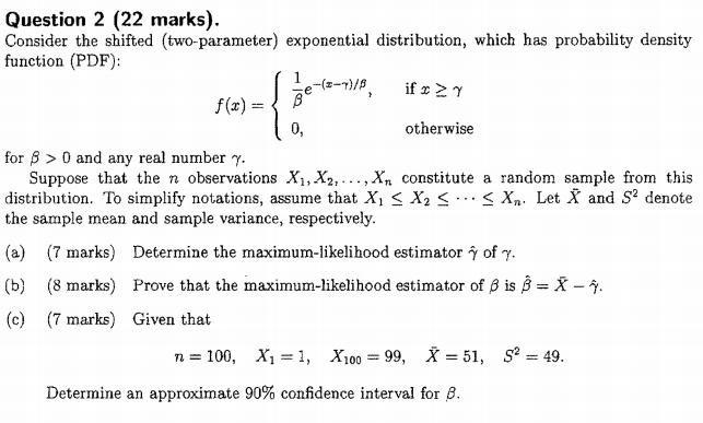 Question 2 (22 marks) Consider the shifted | Chegg.com
