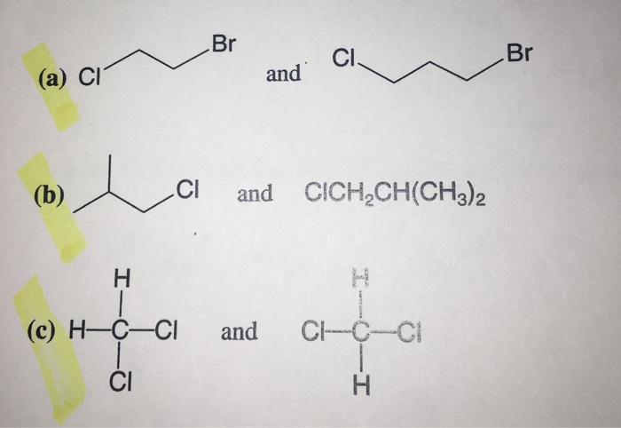 Solved Organic Chem IConsider each pair of structural | Chegg.com