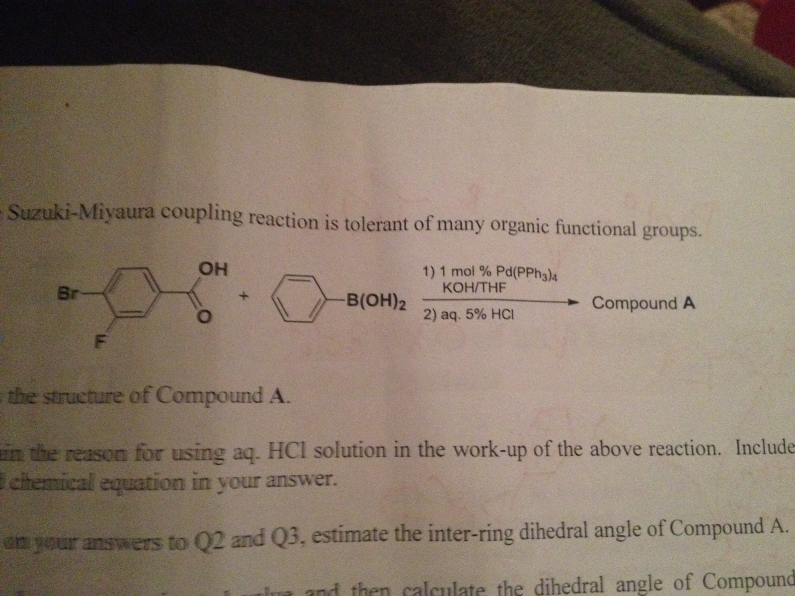 Solved What is the purpose of the acid workup in | Chegg.com