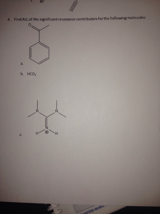 Solved Find all the significant resonance contributors for | Chegg.com