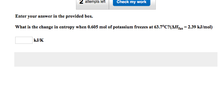 Solved 2 attempts left Check my work Enter your answer in | Chegg.com