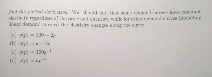 Solved 6. For each of the following market demand functions, | Chegg.com