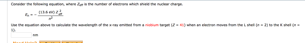 Solved Consider the following equation, where Z_eff is the | Chegg.com