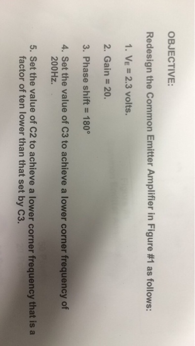 Solved Analog Circuit Design Problem | Chegg.com