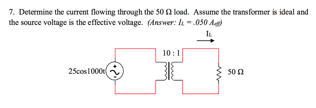 Solved Determine the current flowing through the 50 ohm | Chegg.com