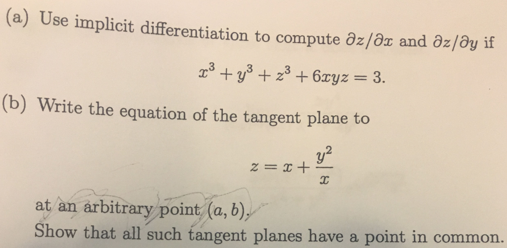 Solved (a) Use implicit differentiation to compute partial | Chegg.com