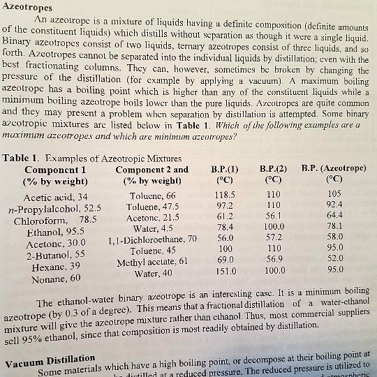 A mixture consisting of 50 grams acetone and 50 grams | Chegg.com