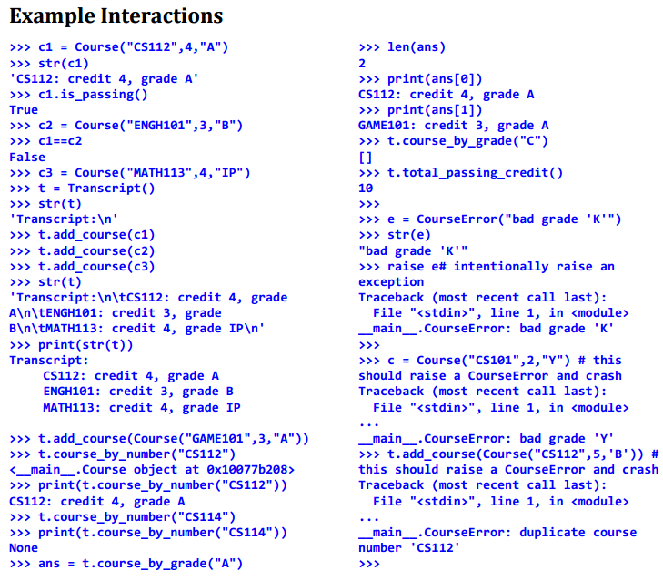 Solved In Python: Classes allow us to define entirely new | Chegg.com
