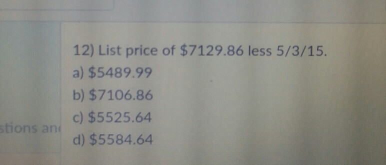 Solved the net price equivalent rate for a trade discount | Chegg.com