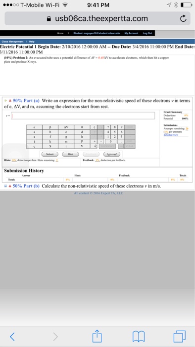 Solved oo T-Mobile Wi-Fi 9:41 PM usb06ca.theexpertta.com | Chegg.com