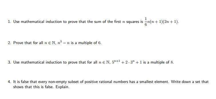 Solved Use mathematical induction to prove that the sum of | Chegg.com