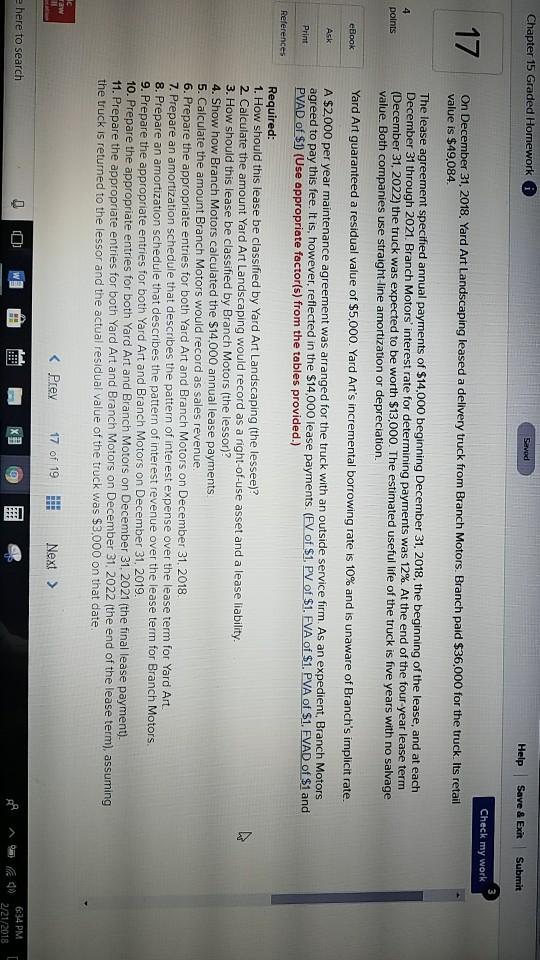 Solved Chapter 15 Graded Homework Help Save & Exit Submit 17 | Chegg.com