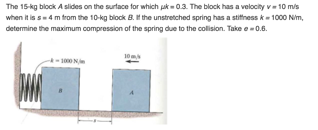 Solved The 15-kg block A slides on the surface for which mu | Chegg.com