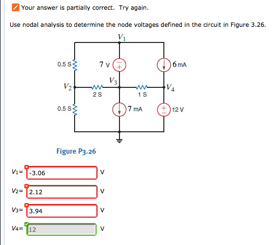 Solved Use nodal analysis to determine the node voltages | Chegg.com