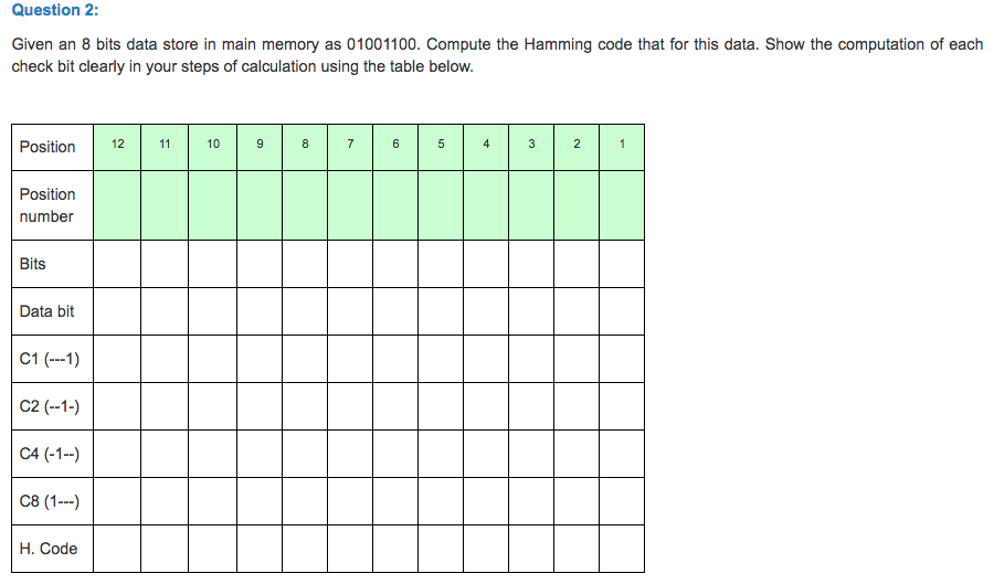 I Need A Program In Python For Hamming Code Error 