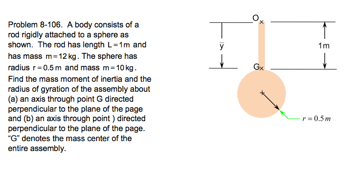 Solved Problem 8-106 A body consists of a rod rigidly | Chegg.com