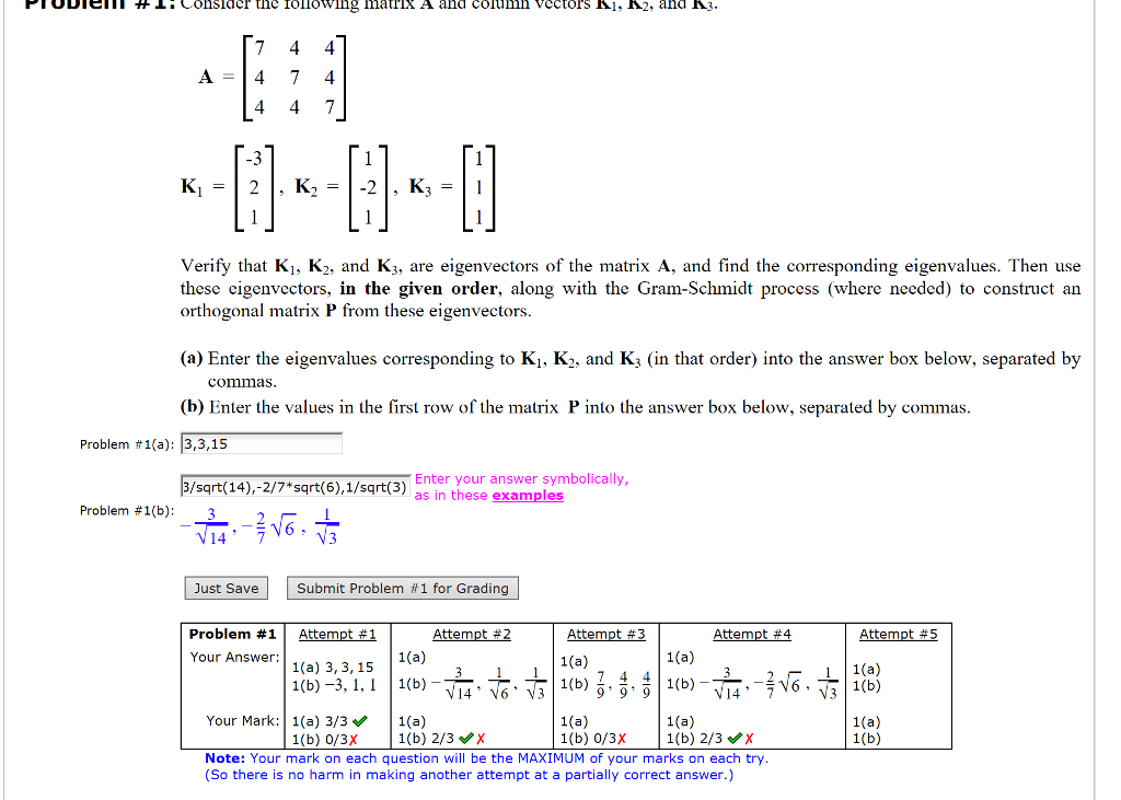 Solved A 4 7 4 -3 2 I. K, Verify that Ki, K2, and K3, are | Chegg.com