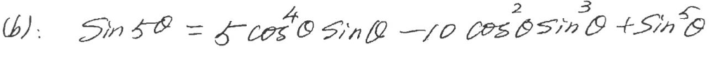 Solved Prove using De Moivre's Theorem: sin 5 theta = 5 | Chegg.com
