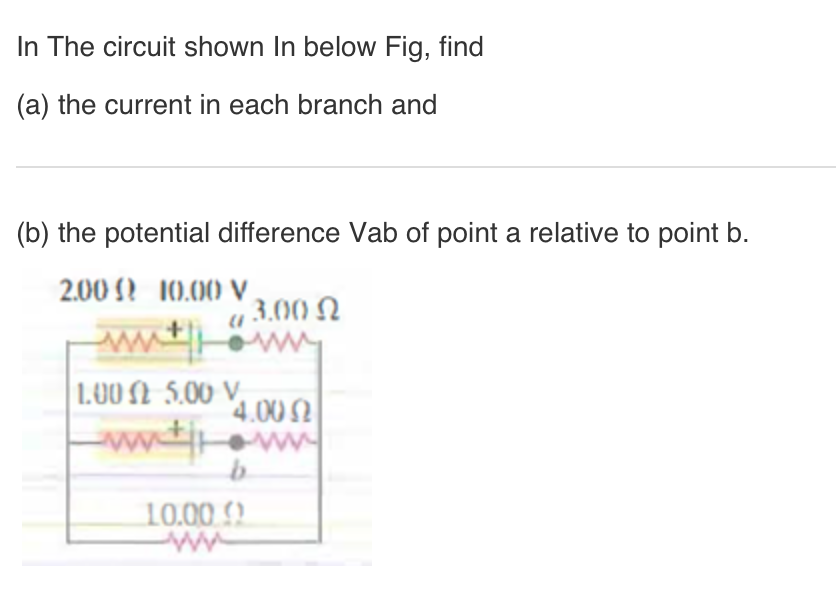 Solved In The circuit shown In below Fig, find the current | Chegg.com