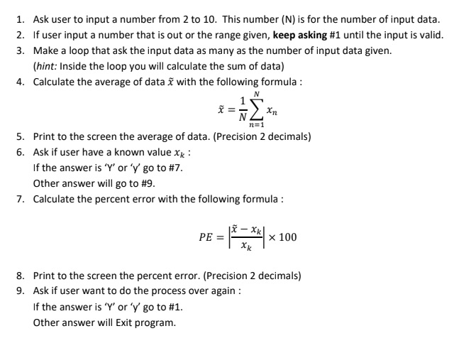 Solved 1. Ask user to input a number from 2 to 10. This | Chegg.com