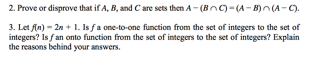 Solved Prove or disprove that if A, B, and C are sets then A | Chegg.com