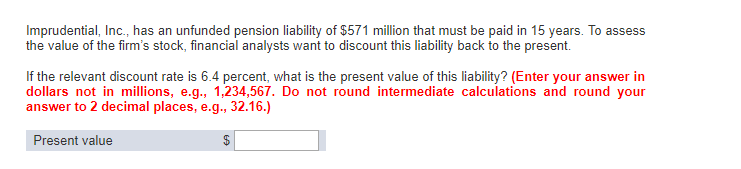 Solved Imprudential, Inc., has an unfunded pension liability | Chegg.com
