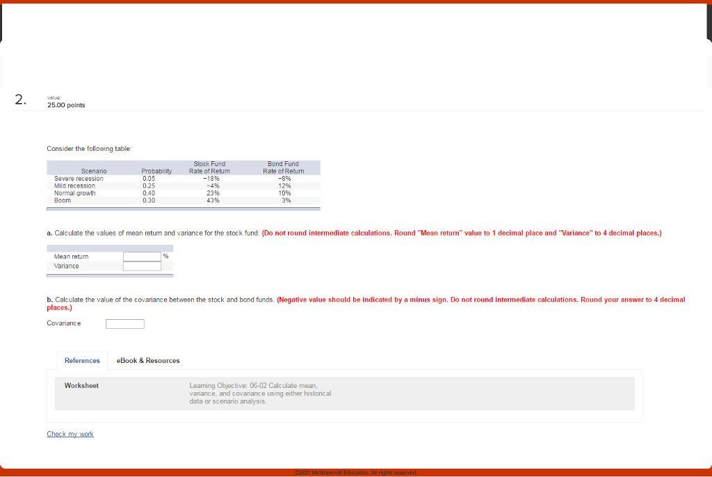 Solved Consider the following table: Calculate the values | Chegg.com
