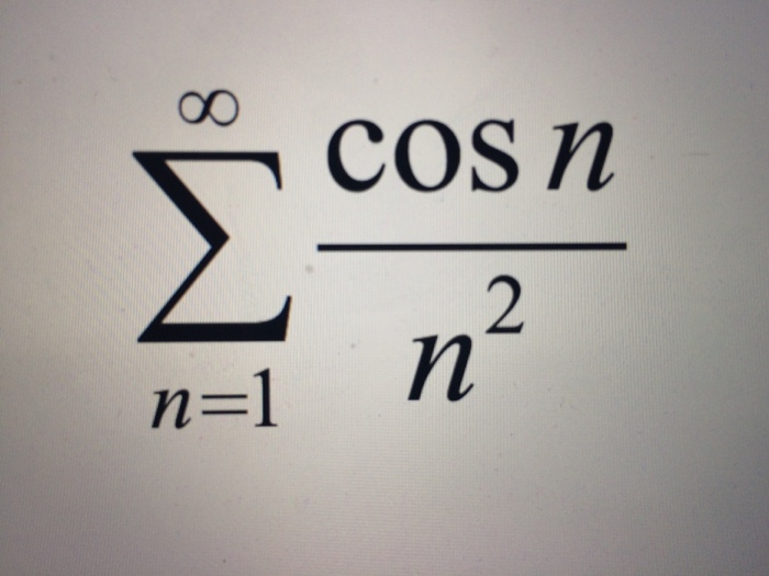 Solved cos n 2 n n=1 | Chegg.com