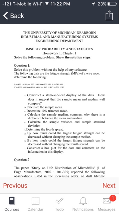 Solved THE UNIVERSITY OF MICHIGAN-DEARBORN INDUSTRIAL AND | Chegg.com