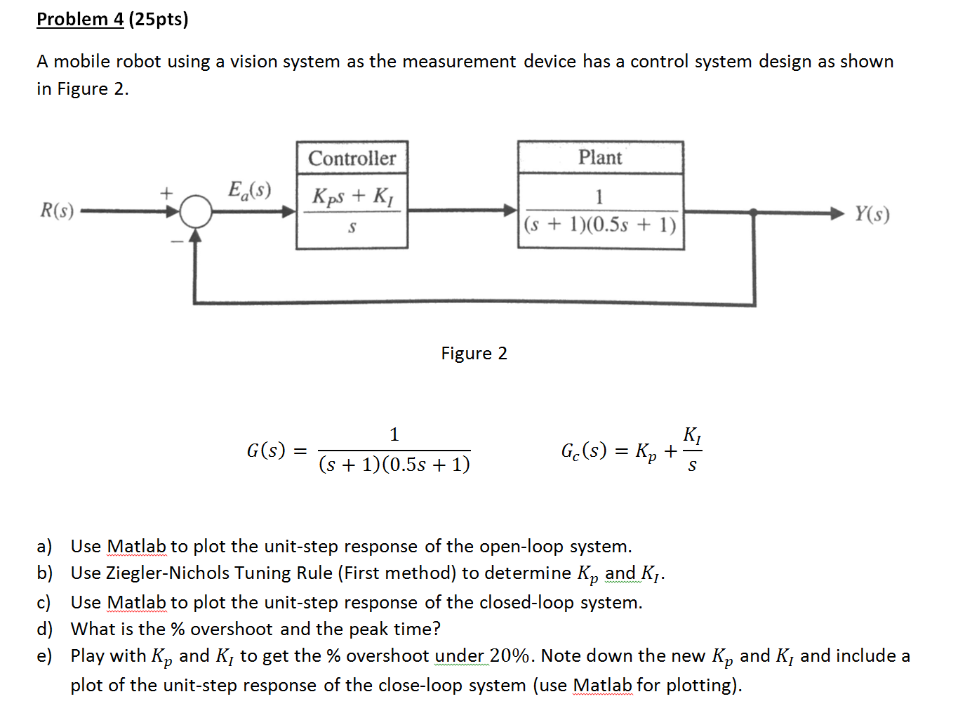 A mobile robot using a vision system as the | Chegg.com