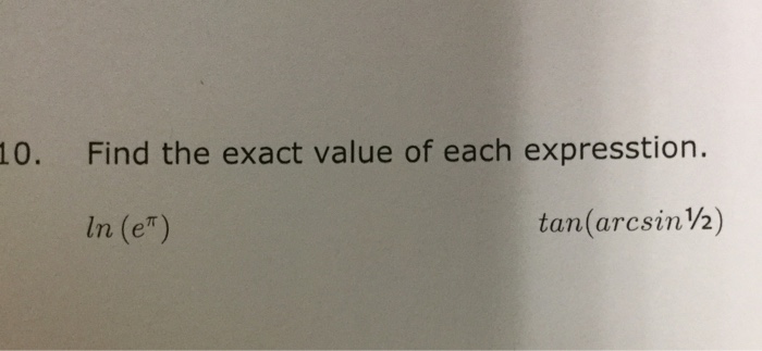 Solved Find the exact value of each expression. ln (e^pi) | Chegg.com