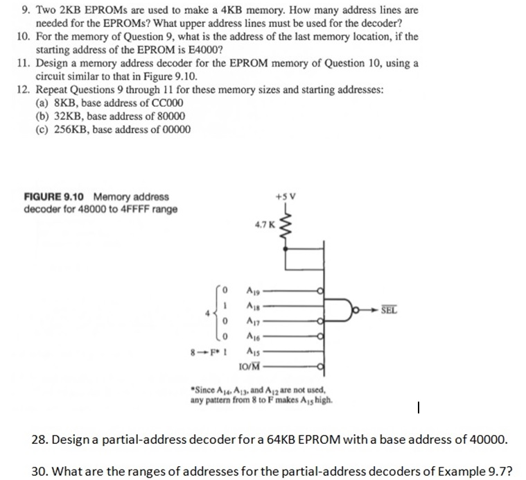 Solved Two 2KB EPROMs arc used to make a 4KB memory. How | Chegg.com