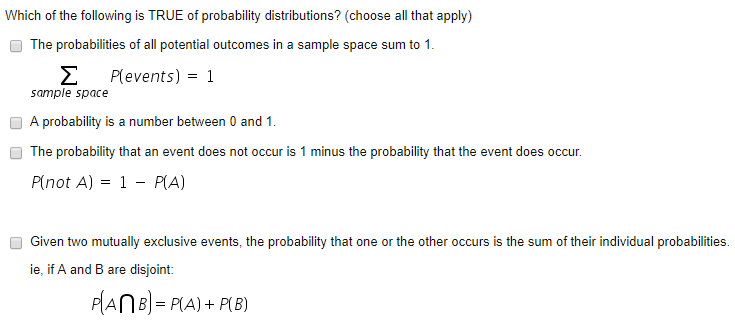 Solved Which of the following is TRUE of probability | Chegg.com