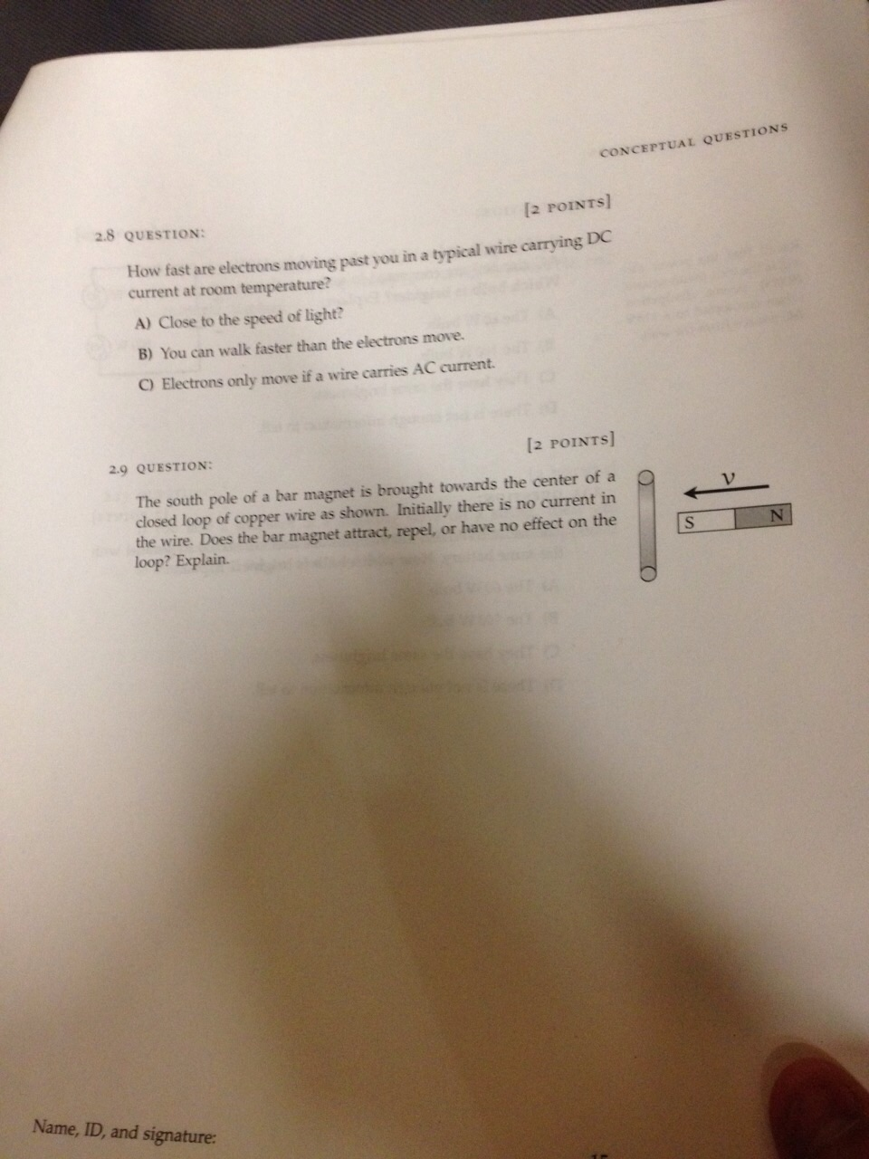 Solved How fast are electrons moving past you in a typical | Chegg.com