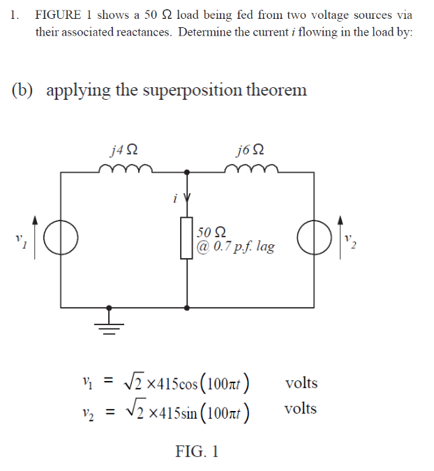 Solved FIGURE 1 shows a 50 Ohm load being fed from two | Chegg.com
