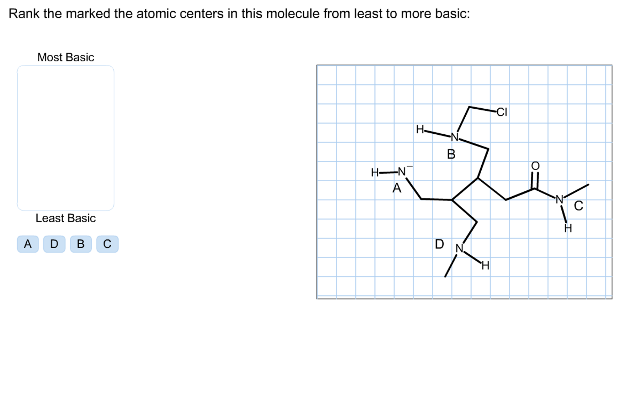 Solved Rank the marked the atomic centers in this molecule | Chegg.com