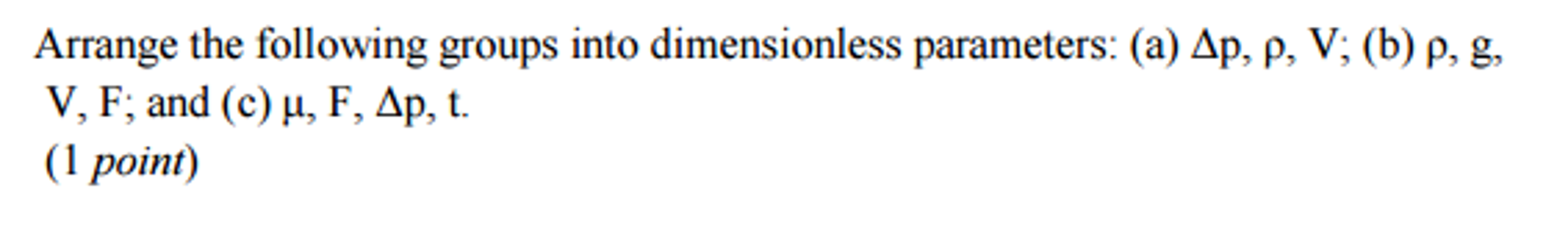 Solved Arrange the following groups into dimensionless | Chegg.com