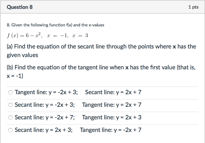 Solved Given the following function f(x) and the x-values f | Chegg.com