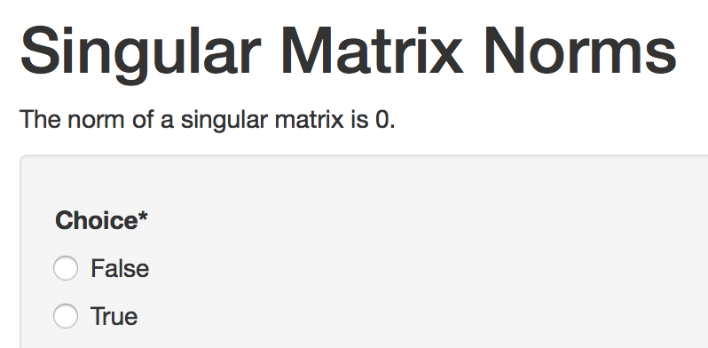Solved The norm of a singular matrix is 0. | Chegg.com