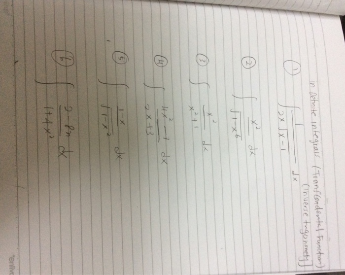 Solved in Definite integral (Transcendental | Chegg.com