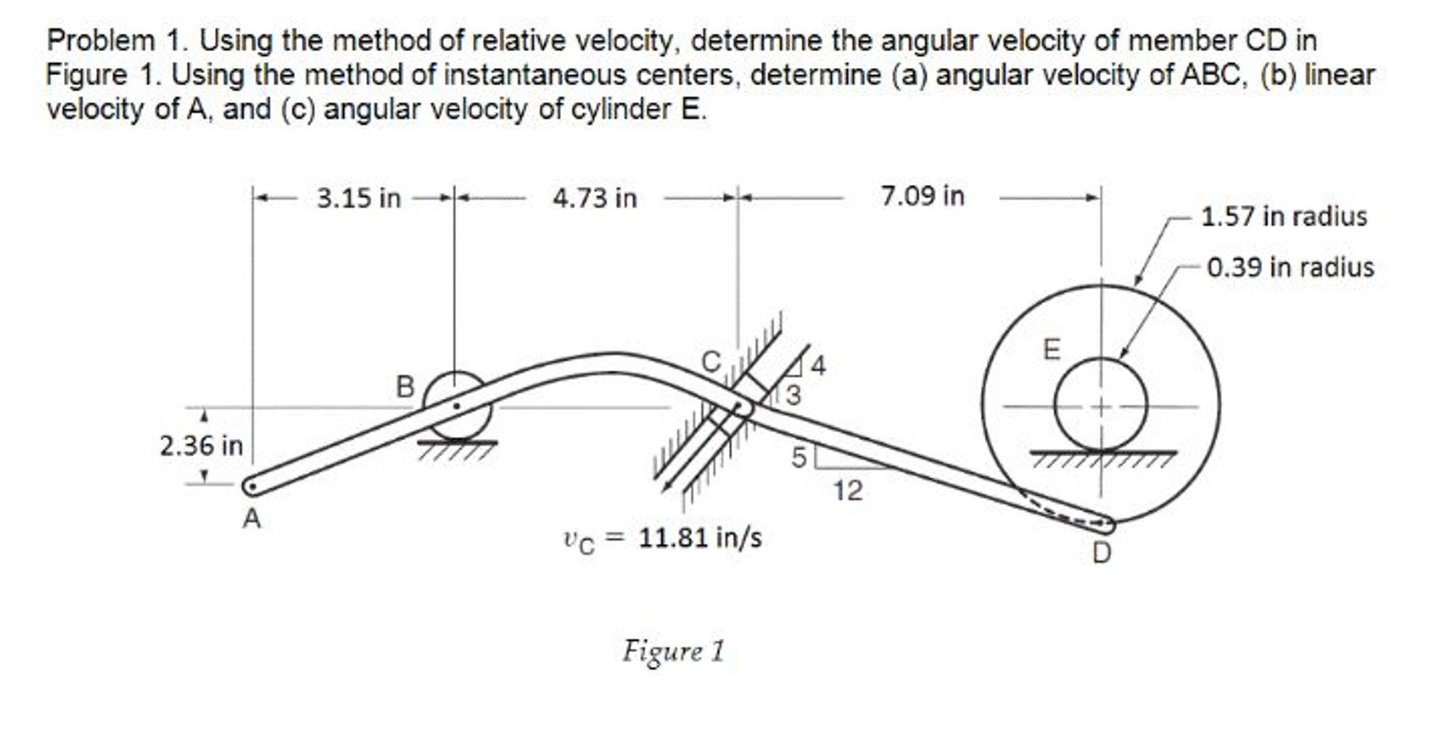 Using the method of relative velocity, determine the | Chegg.com