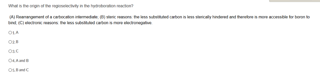 Solved What is the origin of the regioselectivity in the | Chegg.com