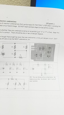 resistor combinations that can be mode IN THE FIRST | Chegg.com
