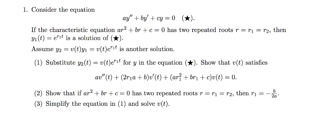 Solved Consider the equation ay Solved Consider the equation ay