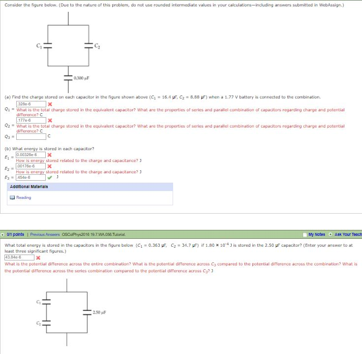 Solved (a) Find the charge stored on each capacitor in the | Chegg.com