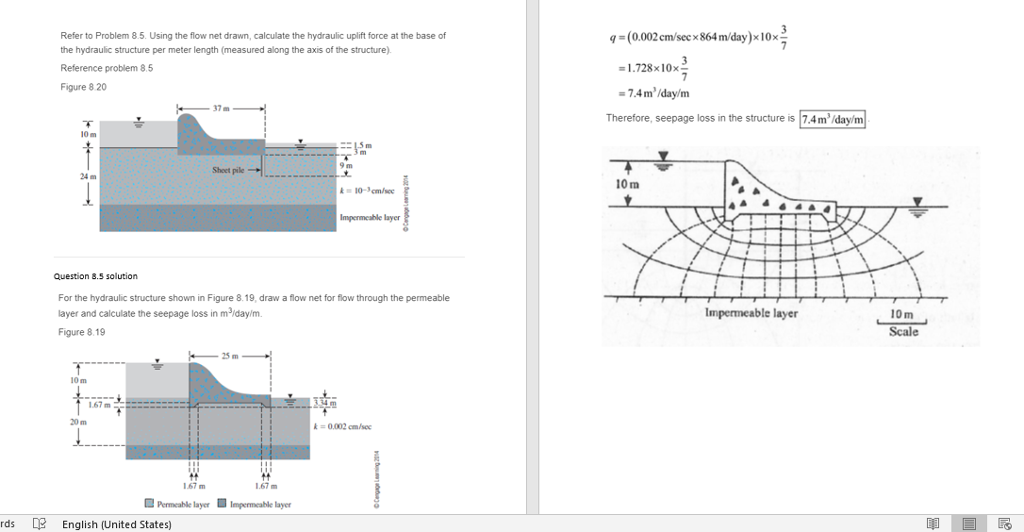 Solved q (0.002cm/seex864m/day)x10x Refer to Problem 85. | Chegg.com