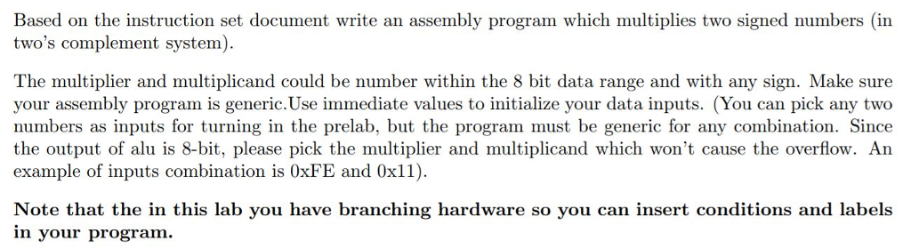 Based on the instruction set document write an | Chegg.com