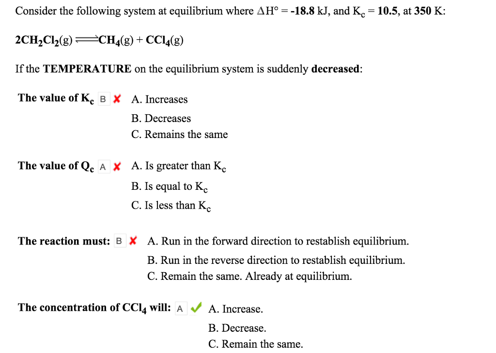 Solved Can someone please explain to me what Kc and Q are | Chegg.com