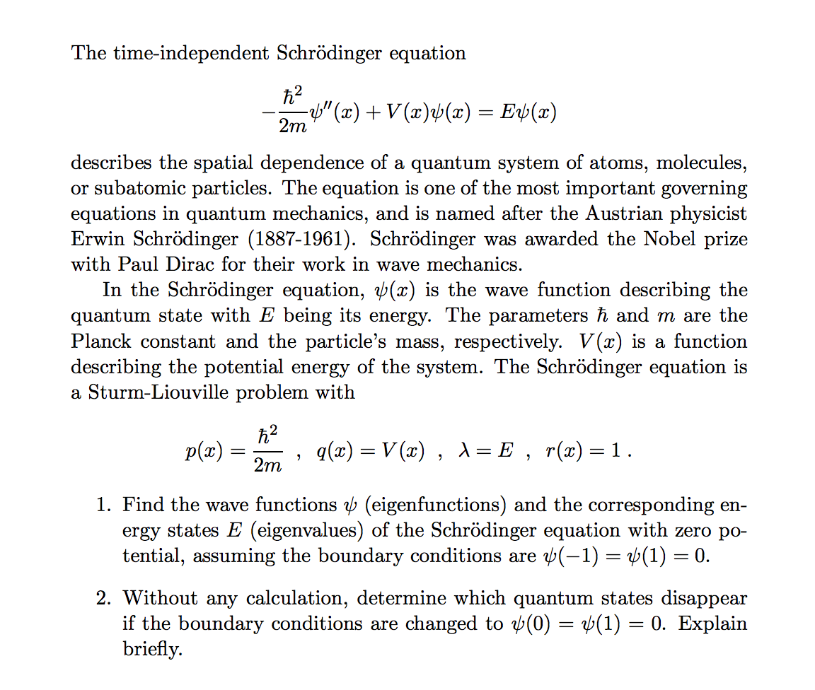 The time-independent Schrodinger equation -h^2/2m | Chegg.com
